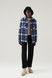Women's Pemberton Check Overshirt in Wool Blend Flannel Blue | Woolrich USA