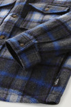 Women's Pemberton Check Overshirt in Wool Blend Flannel Blue | Woolrich USA