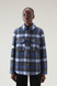 Women's Pemberton Check Overshirt in Wool Blend Flannel Blue | Woolrich USA