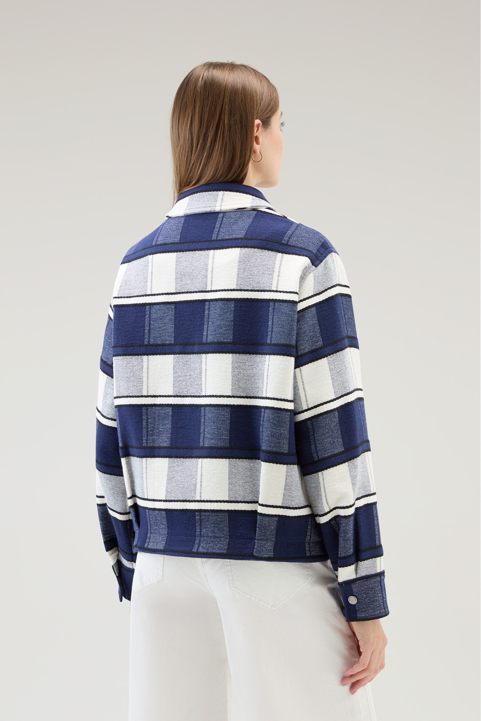 Women's Gentry Overshirt in Manteco Recycled Cotton Blend Blue ...